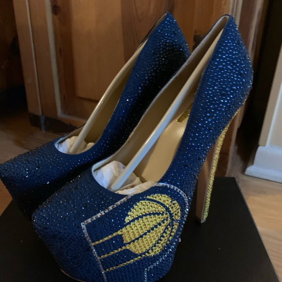Herstar | Shoes | Herstar Indiana Pacers Luxury Pumps | Poshmark